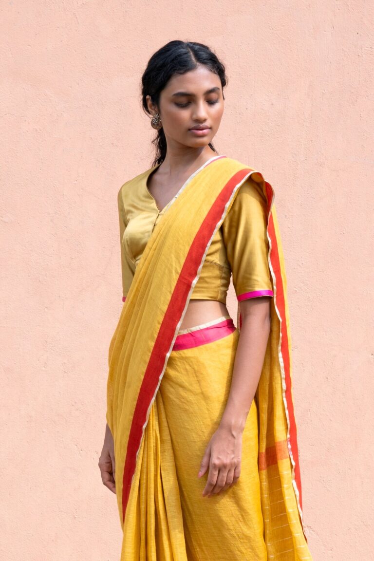 Pevri Satin Border Sari – Anavila