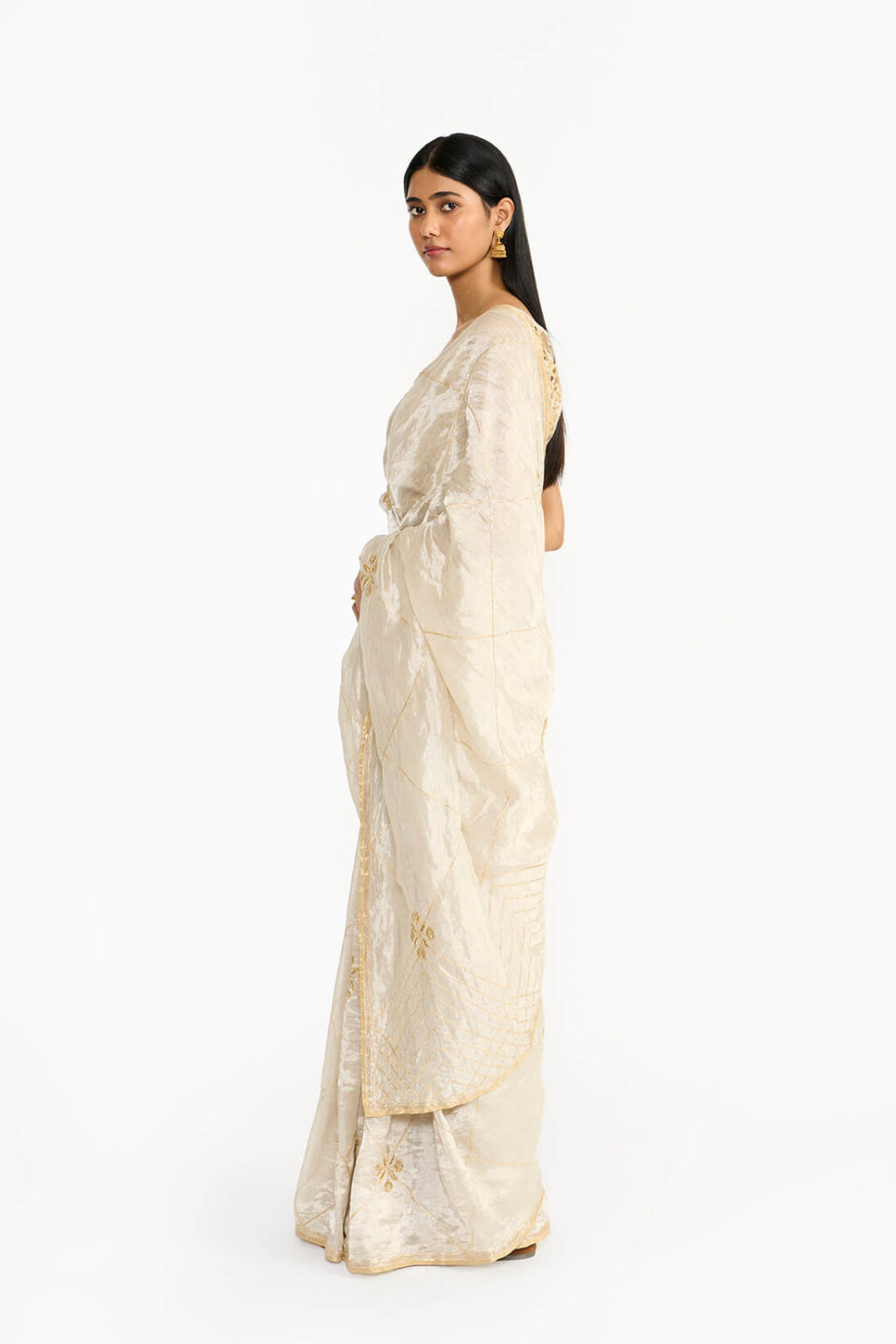 Silver Malar Sari – Anavila