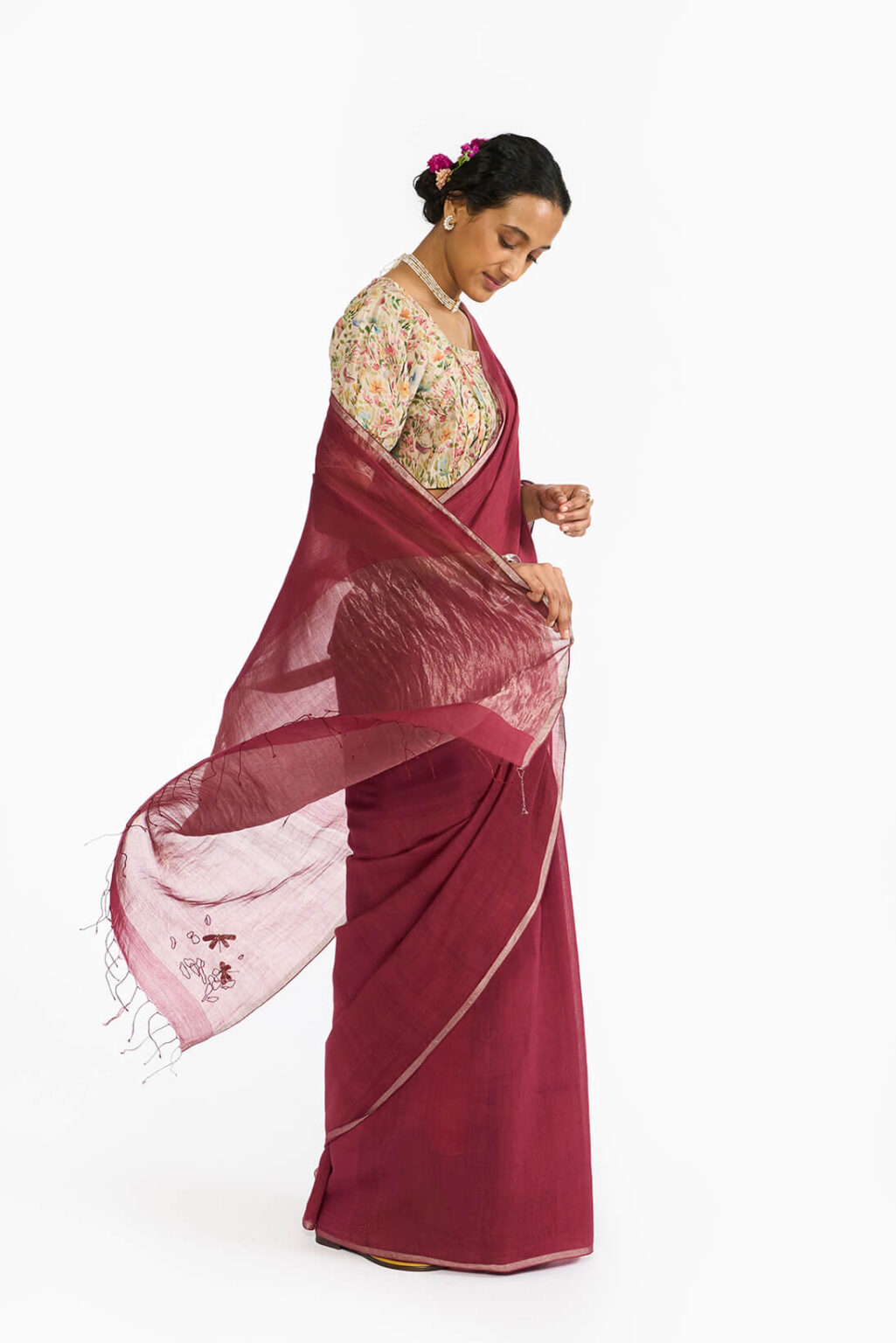 Jade Printed Sari – Anavila